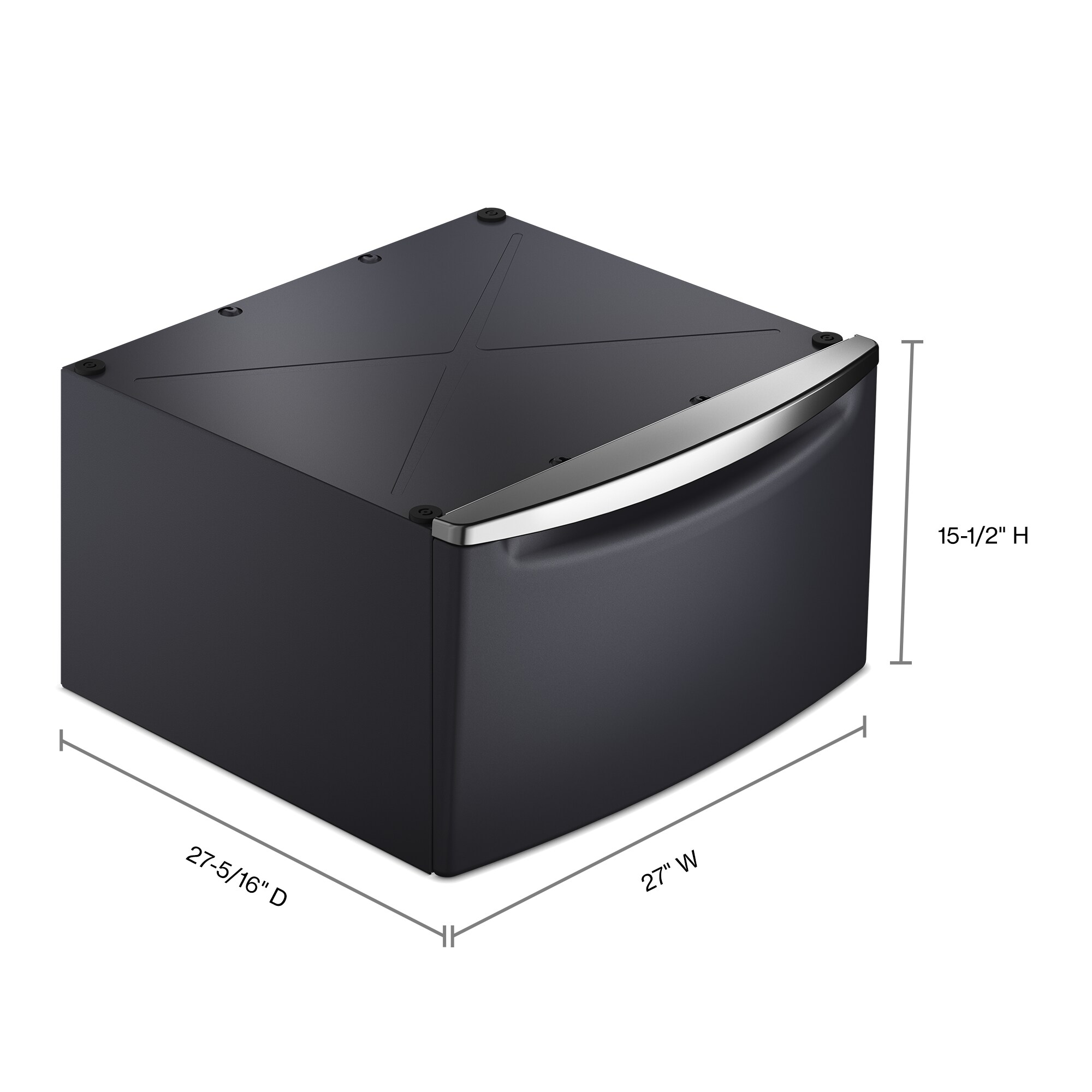 15.5" Pedestal for Front Load Washer and Dryer with Storage Midnight ...
