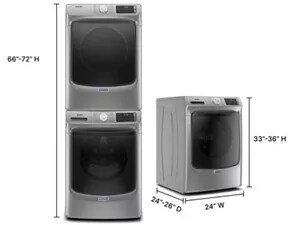 Stackable Washer and Dryer Dimensions | Maytag